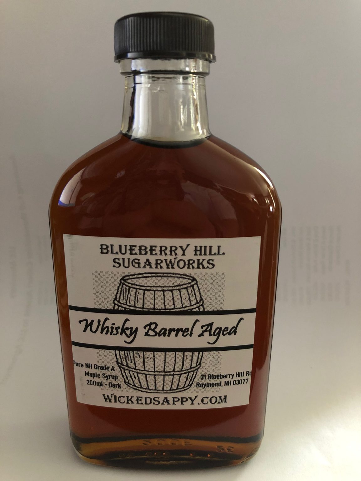 Whisky Barrel Aged - Grade A Dark NH Maple Syrup - 200ml - BLUEBERRY ...